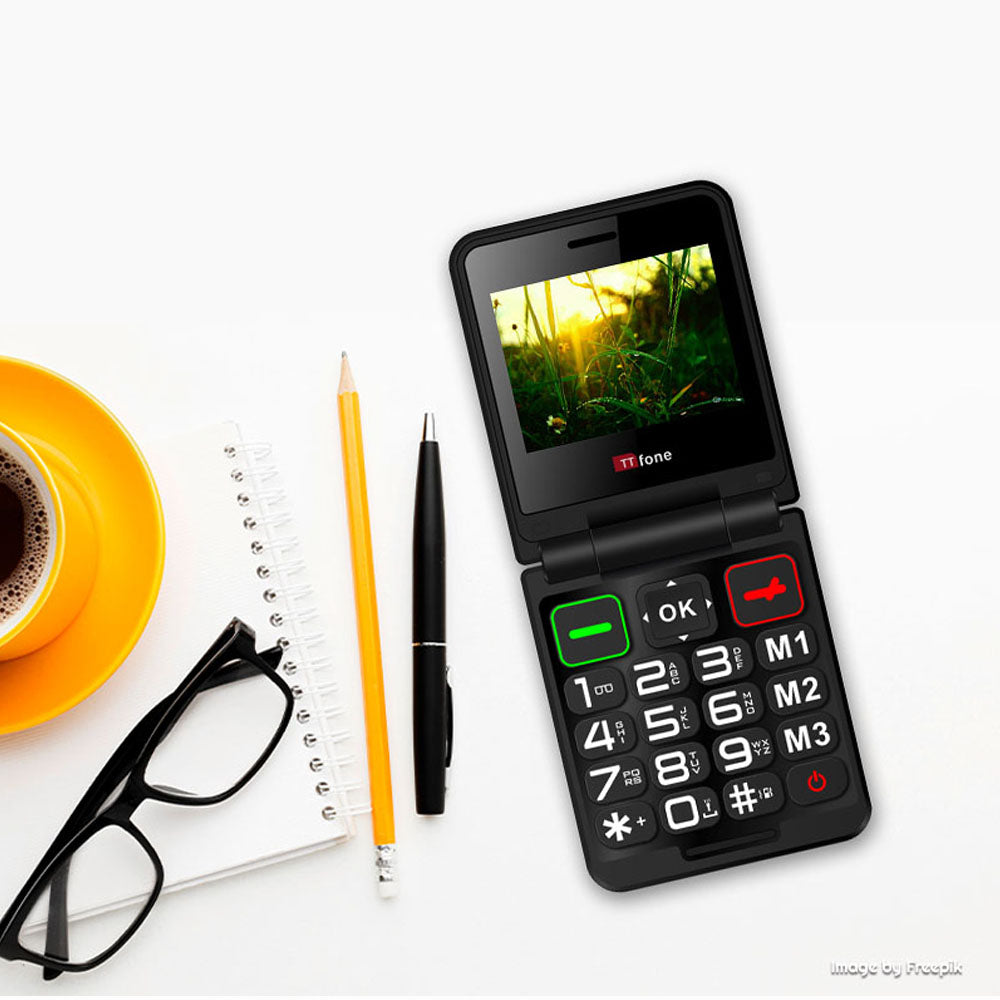TTfone TT660 Big Button Flip Mobile Phone